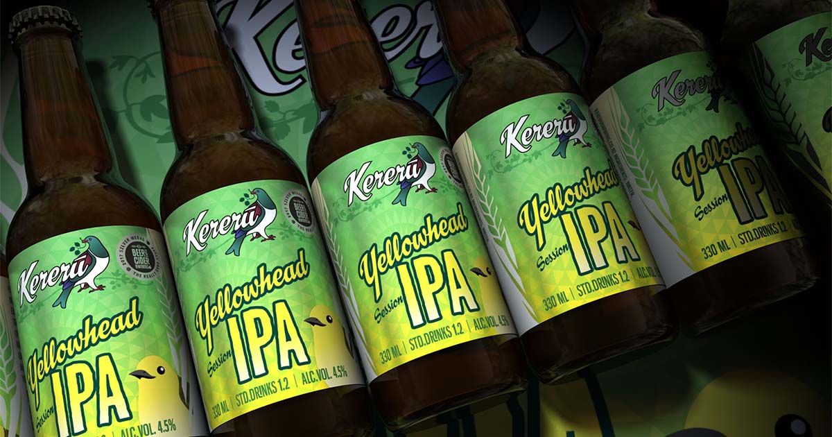 Yellowhead IPA - Retired Gold Beer - Kereru Brewing