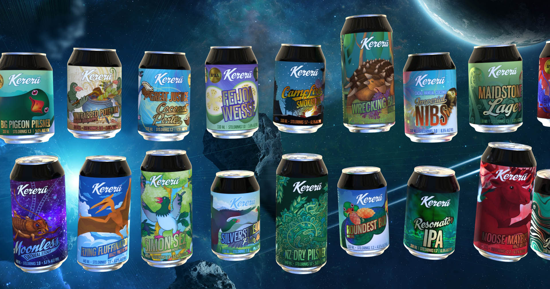 Pick Your 12 Mix of 330ml & 440ml cans - Kereru Brewing