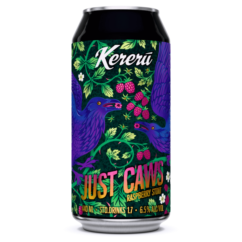 Just Caws Raspberry Stout - Kereru Brewing